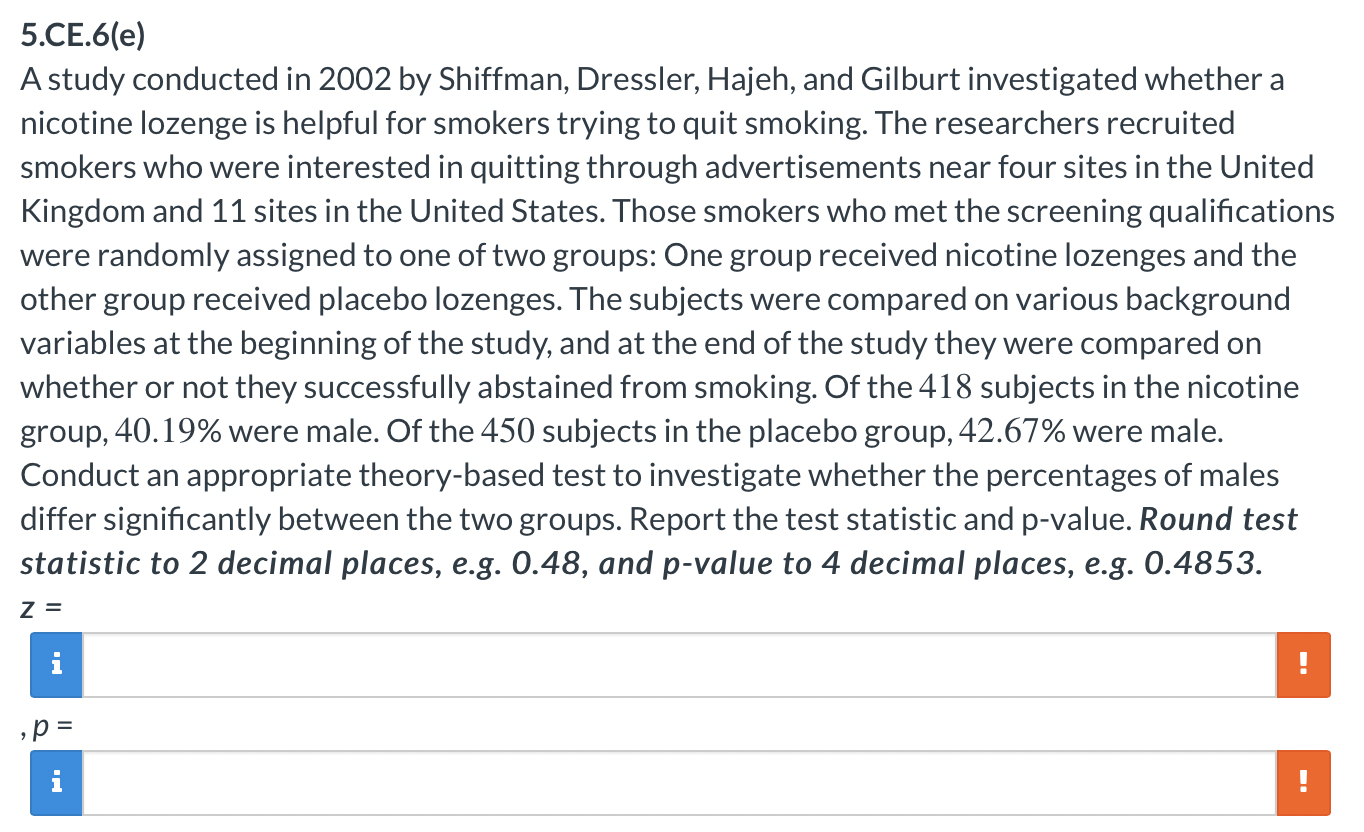 Solved A study conducted in 2002 by Shiffman, Dressler, | Chegg.com