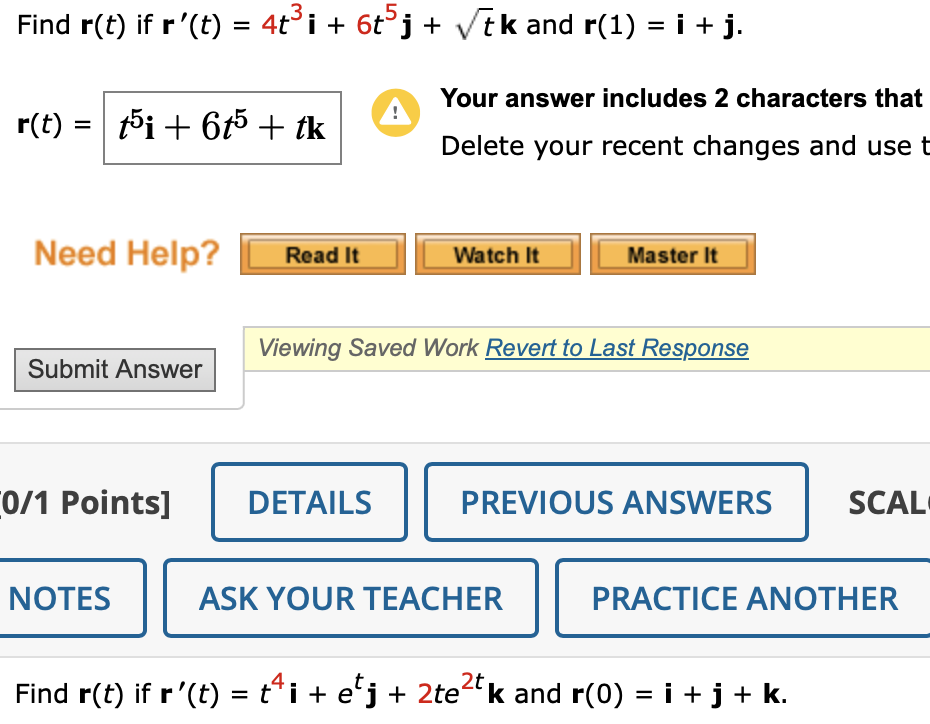 Solved 11. Find r(t) ifr ′(t) = 4t3 i + 6t5 j + | Chegg.com