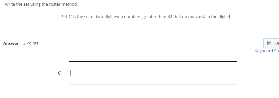 Solved Write the set using the roster method. Set C is the | Chegg.com