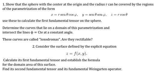 Solved 1. Show that the sphere with the center at the origin | Chegg.com