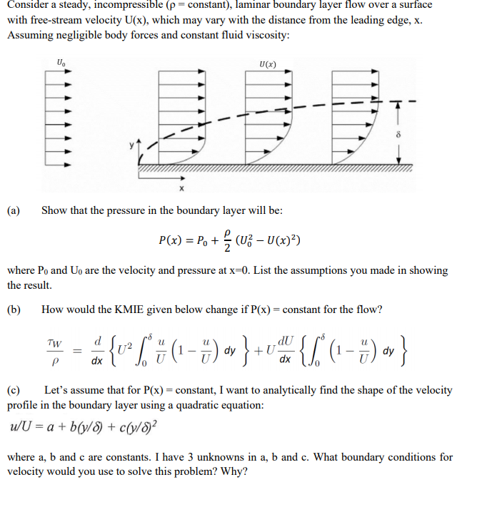 Solved Consider a steady, incompressible (p = constant), | Chegg.com