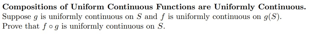 Solved Compositions of Uniform Continuous Functions are | Chegg.com