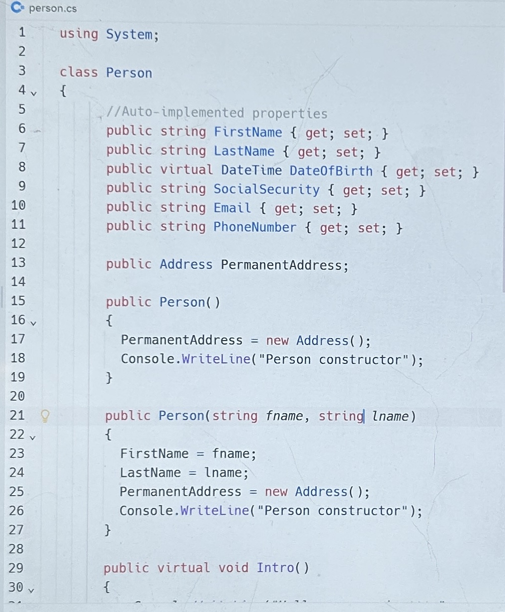 Solved Set the Faculty class to inherit from Person class. | Chegg.com