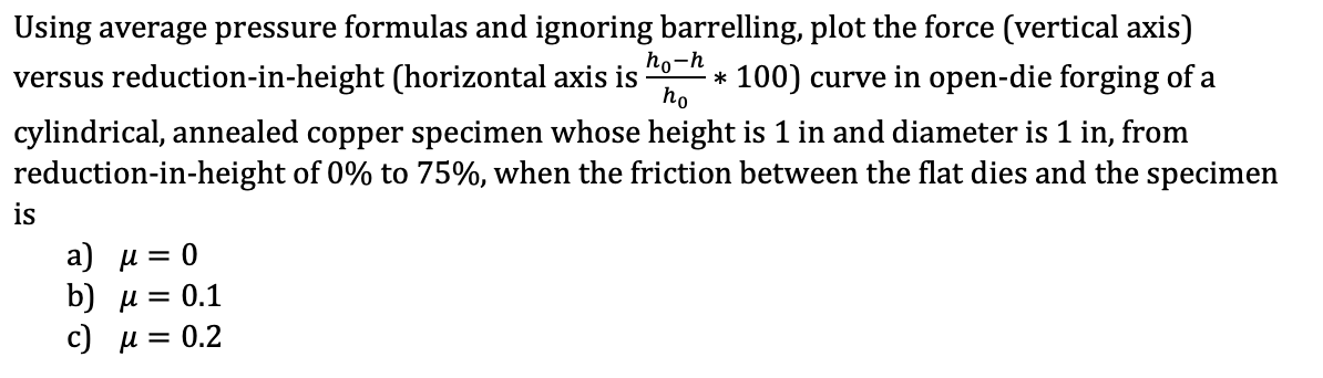 Solved Using average pressure formulas and ignoring | Chegg.com
