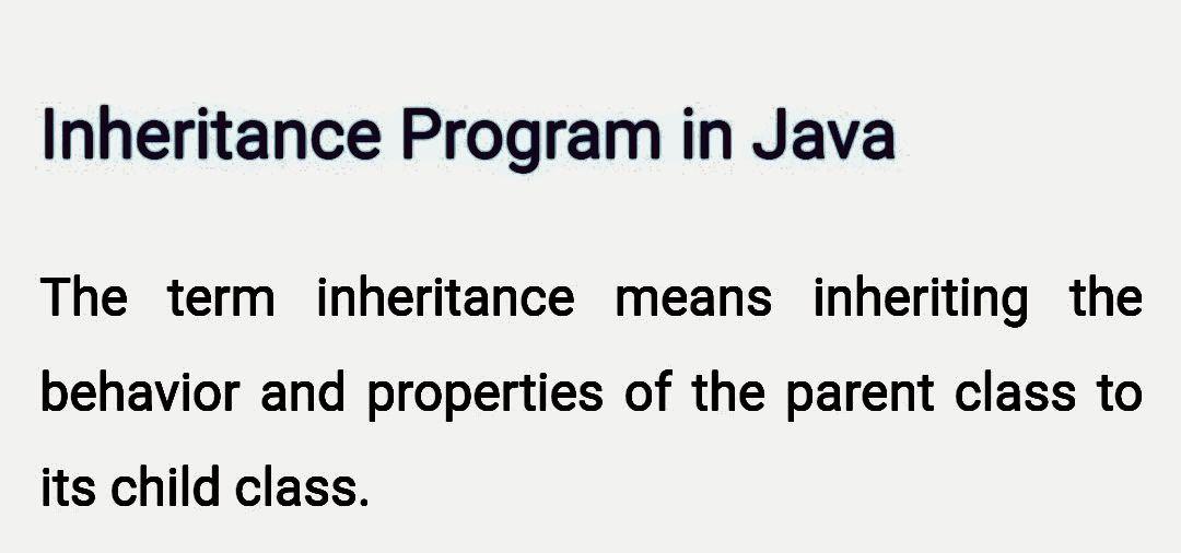 Solved Inheritance Program in Java The term inheritance | Chegg.com