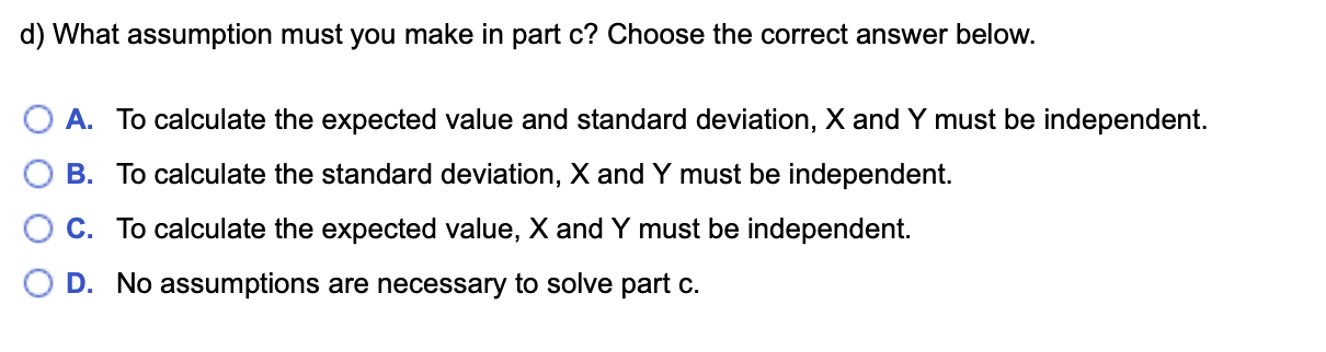 Solved = A broker has calculated the expected values of two | Chegg.com