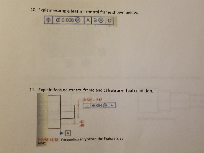 Solved 10. Explain example feature control frame shown | Chegg.com