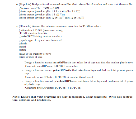 Solved plz answer must be in dr. racket program answer all | Chegg.com