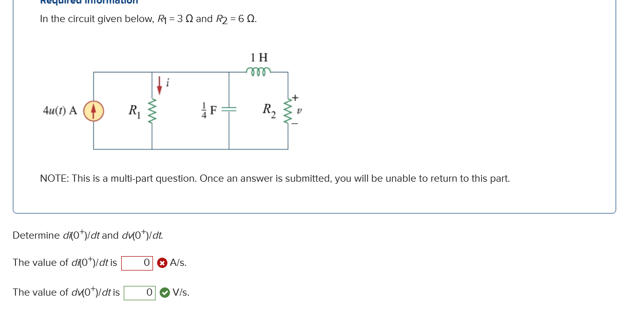 Solved In The Circuit Given Below R13Ω And R26Ω Note 