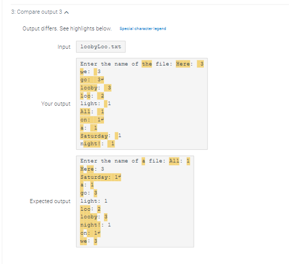 Solved Write a program that reads in a text file, and | Chegg.com