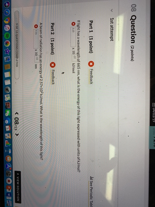 Solved 08 Question (2 points) 1st attempt Part 1 (1 point) | Chegg.com