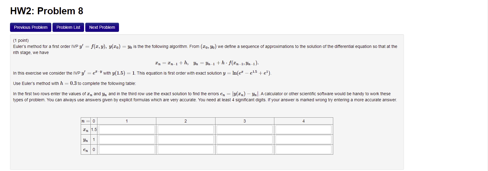 Solved HW2: Problem 8 Previous Problem Problem List Next | Chegg.com Solved HW2: Problem 8 Previous Problem Problem List Next | Chegg.com
