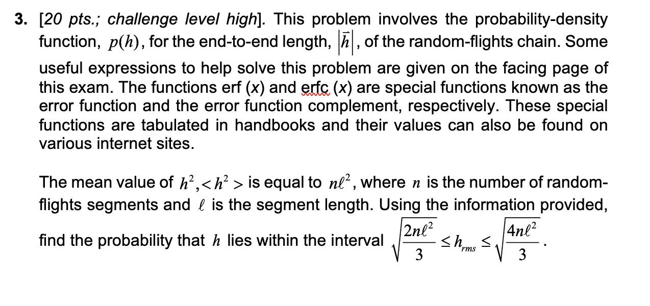 Solved [20 pts.; challenge level high]. This problem | Chegg.com