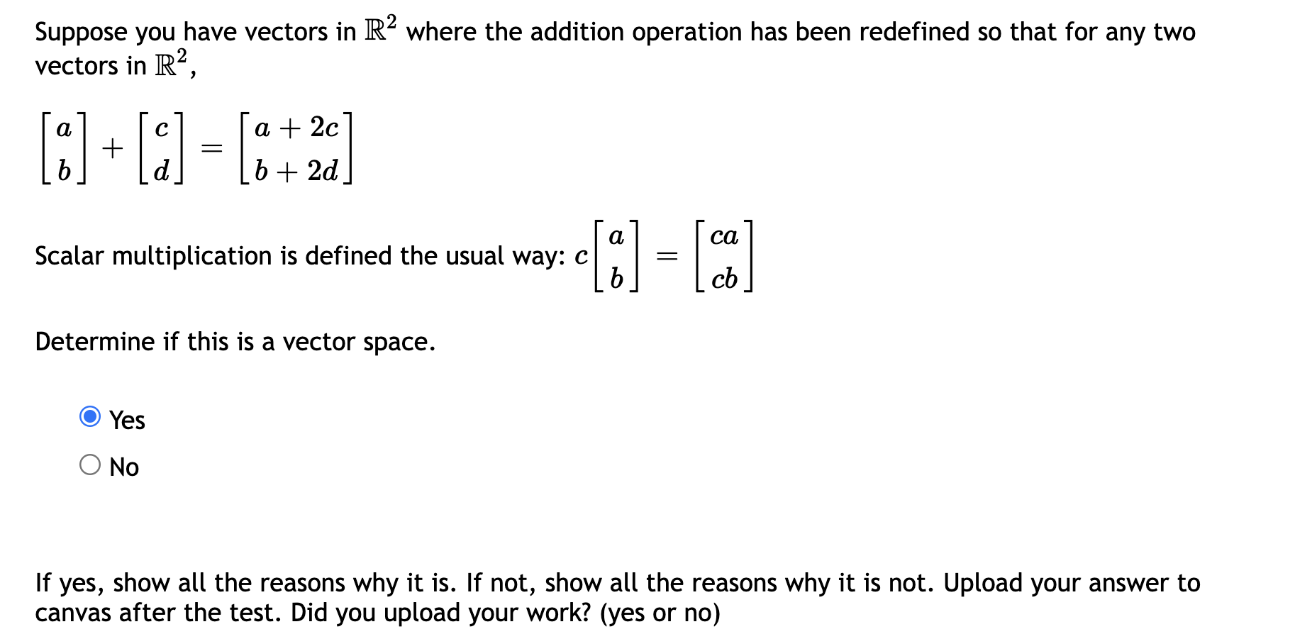 Solved Suppose You Have Vectors In R2 Where The Addition