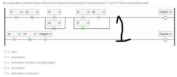 Solved Ladder schematics is shown below, Choose which NO or | Chegg.com