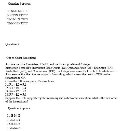 Solved [Register Renaming] Assume we have 8 registers, | Chegg.com