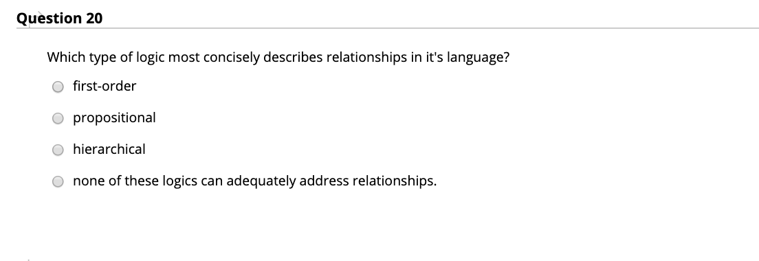 Solved Question 19 Construct a propositional logic sentence | Chegg.com