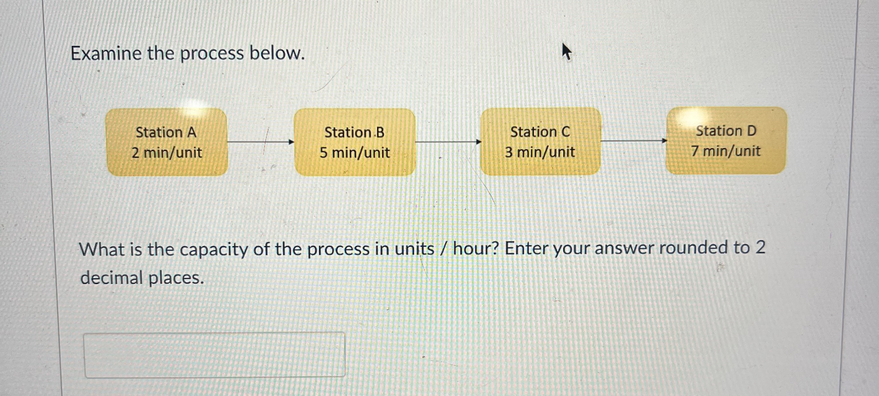 Solved Examine the process below.Station AStation BStation | Chegg.com