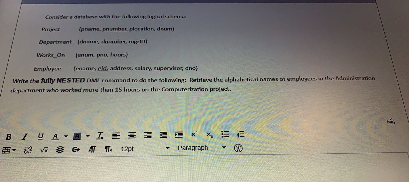 Solved Consider a database with the following logical | Chegg.com