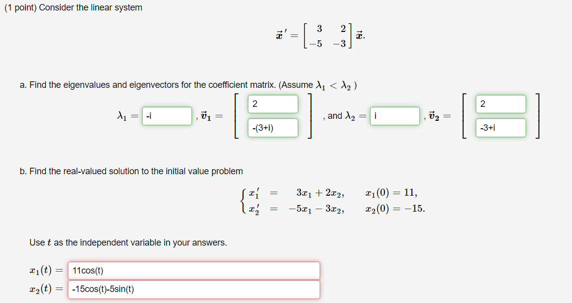 Solved 1.)Find the real-valued solution to the initial value | Chegg.com