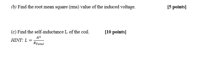Solved (d) Find the magnetic stored energy, W, if the | Chegg.com