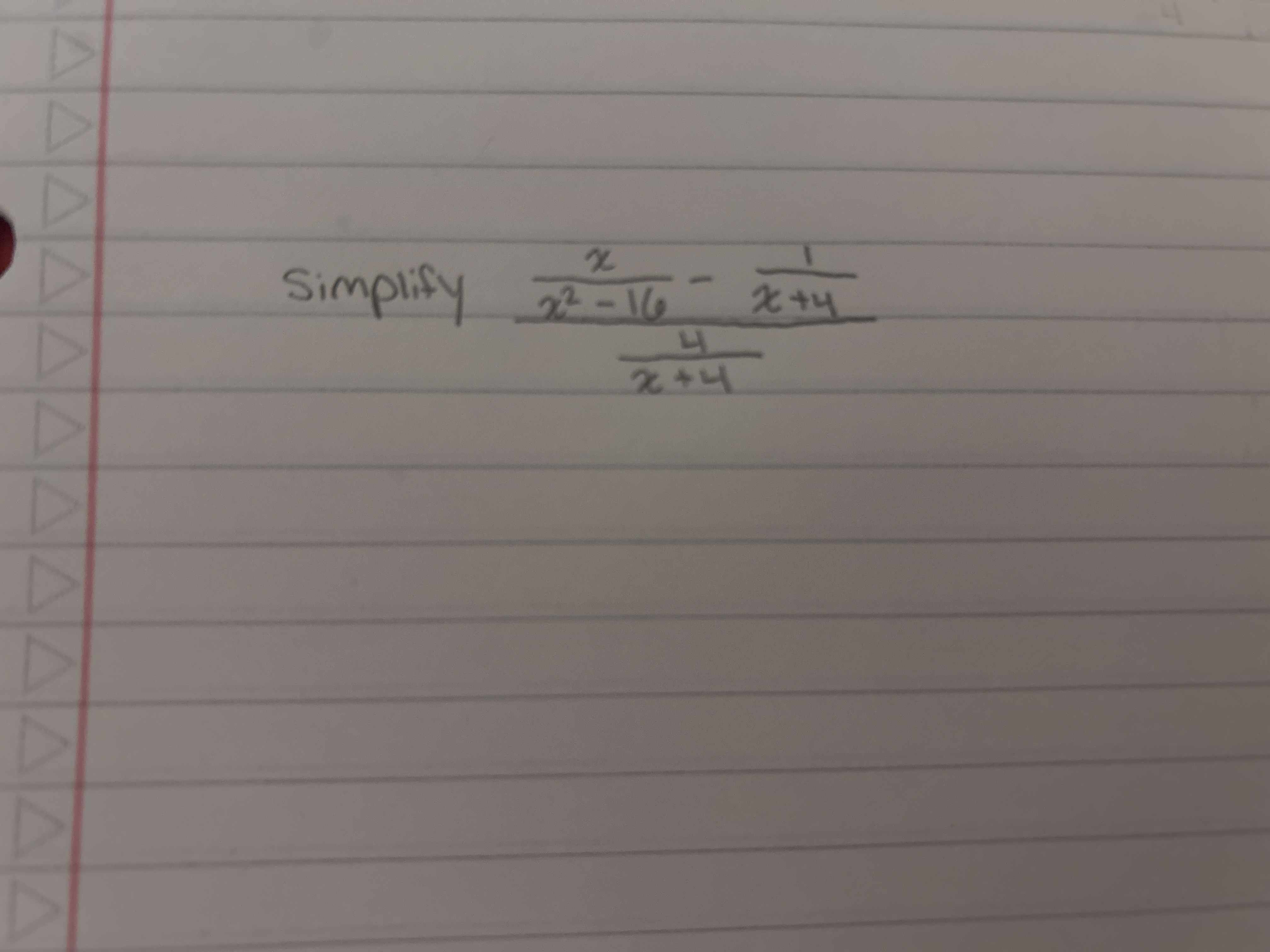 Solved Simplify xx2-16-1x+44x+4 | Chegg.com