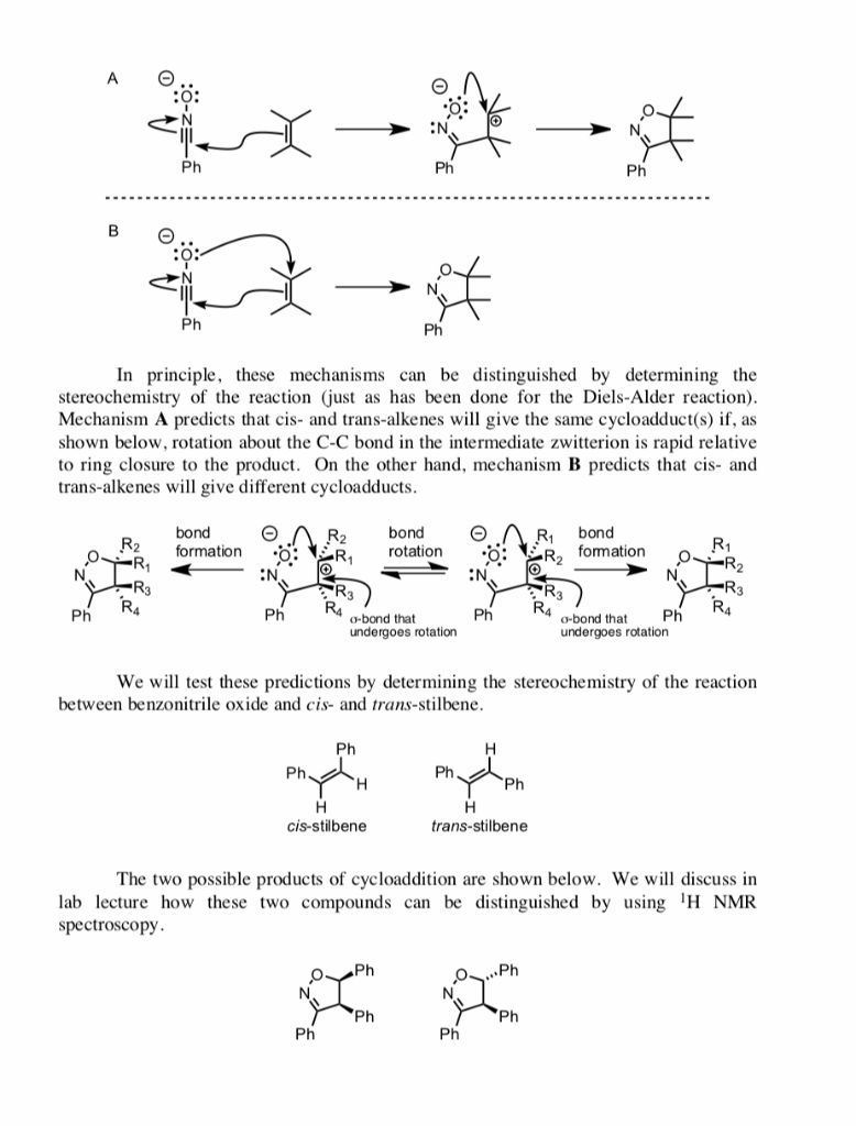 Solved MECHANISM OF NITRILE OXIDE + ALKENE CYCLOADDITION | Chegg.com