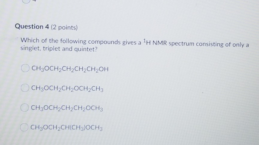Solved Question 4 (2 points) Which of the following | Chegg.com Solved Question 4 (2 points) Which of the following | Chegg.com