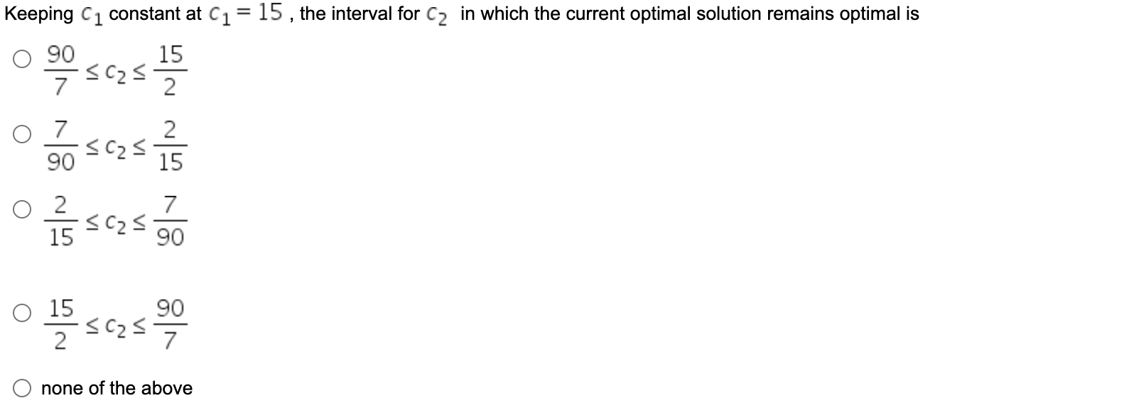 Solved QUESTION 1 1 Using C1 and C2 to represent the | Chegg.com