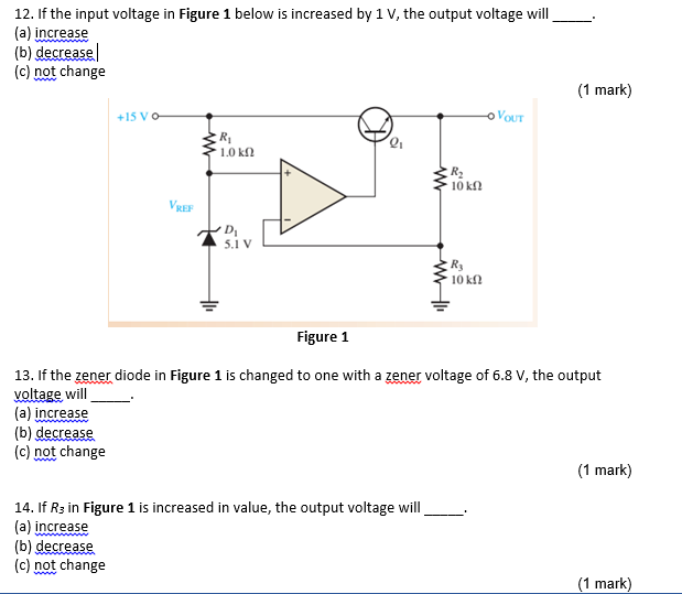 Solved 12. If the input voltage in Figure 1 below is | Chegg.com