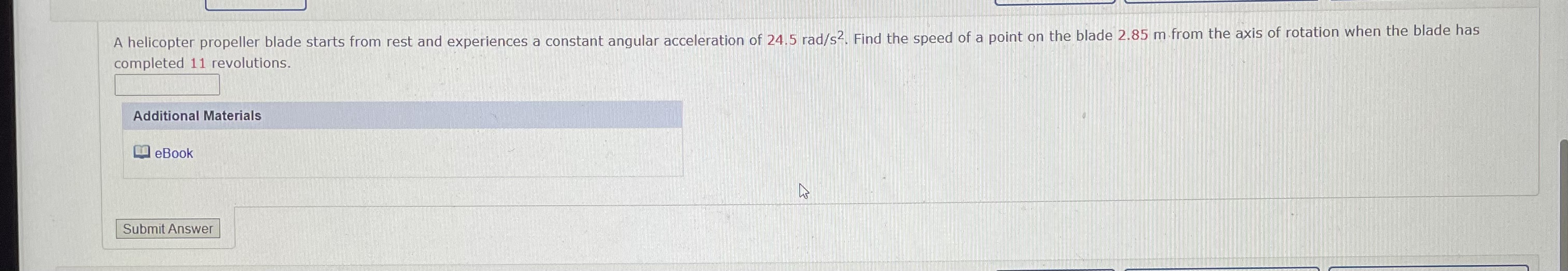 Solved combleted 11 revolutions. Additional Materials | Chegg.com