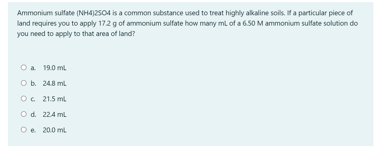 Solved Ammonium sulfate (NH4)2SO4 is a common substance used | Chegg.com