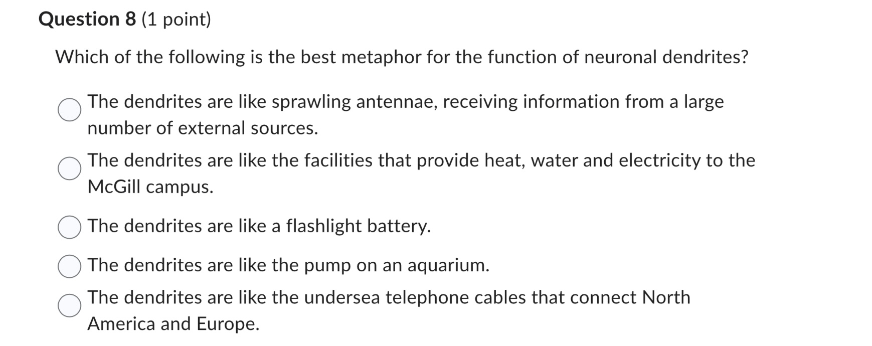 Solved Question 8 (1 ﻿point)Which of the following is the | Chegg.com