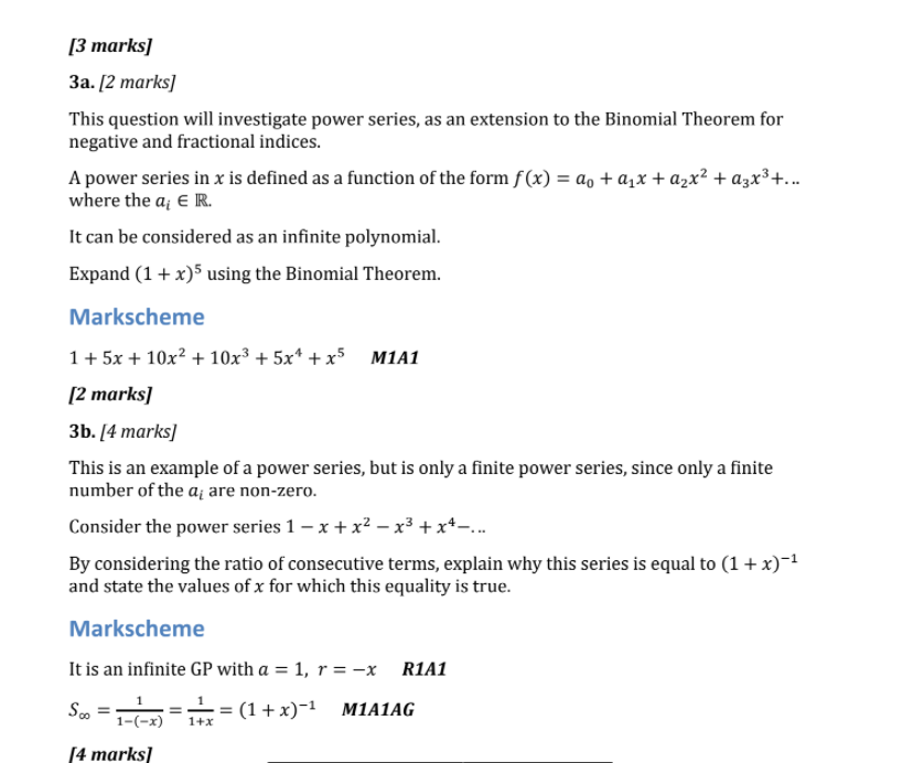 Solved [3 marks 3a. [2 marks] This question will investigate | Chegg.com