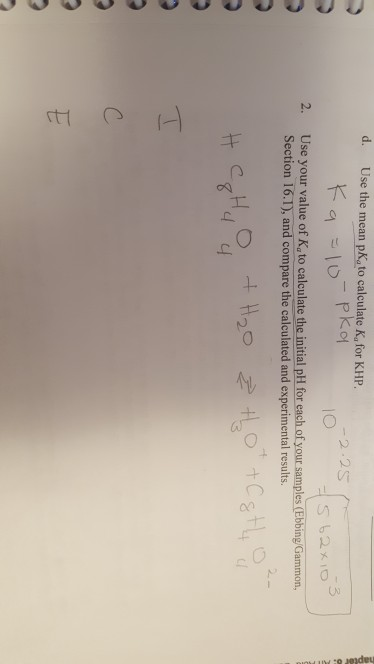 Solved 3a) calculate Kb for the c8h4o4 2- anion from the | Chegg.com