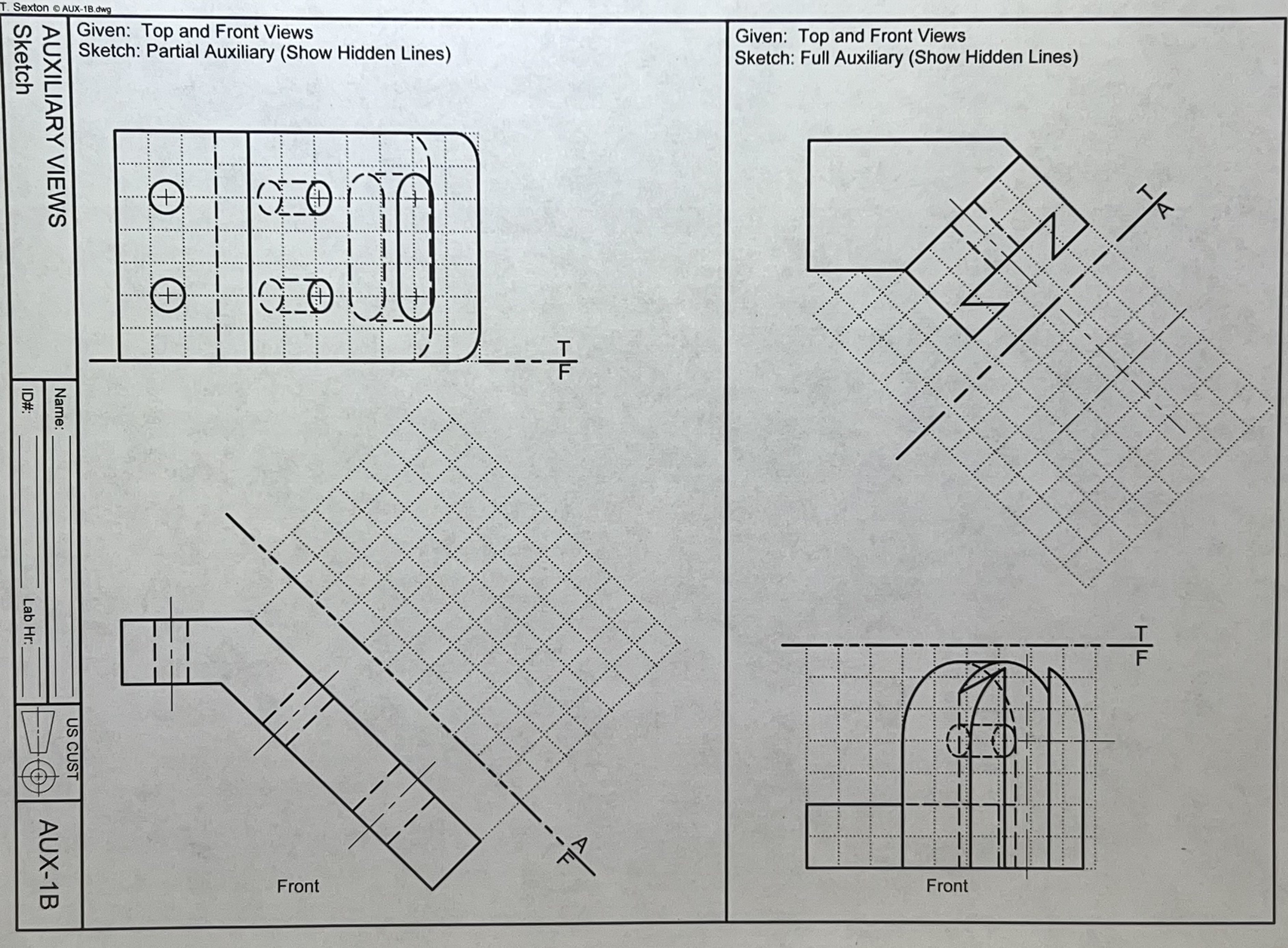 Solved Can someone draw the Partial Auxiliary and Full | Chegg.com