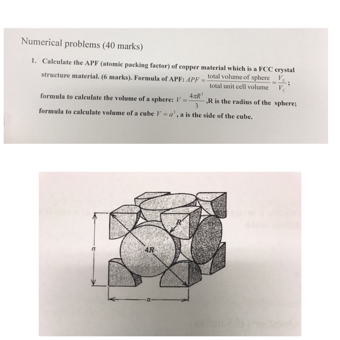 Solved Numerical problems (40 marks) 1. Calculate the APF | Chegg.com