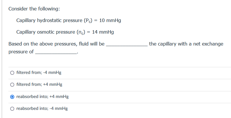 Solved Consider the following: Capillary hydrostatic | Chegg.com