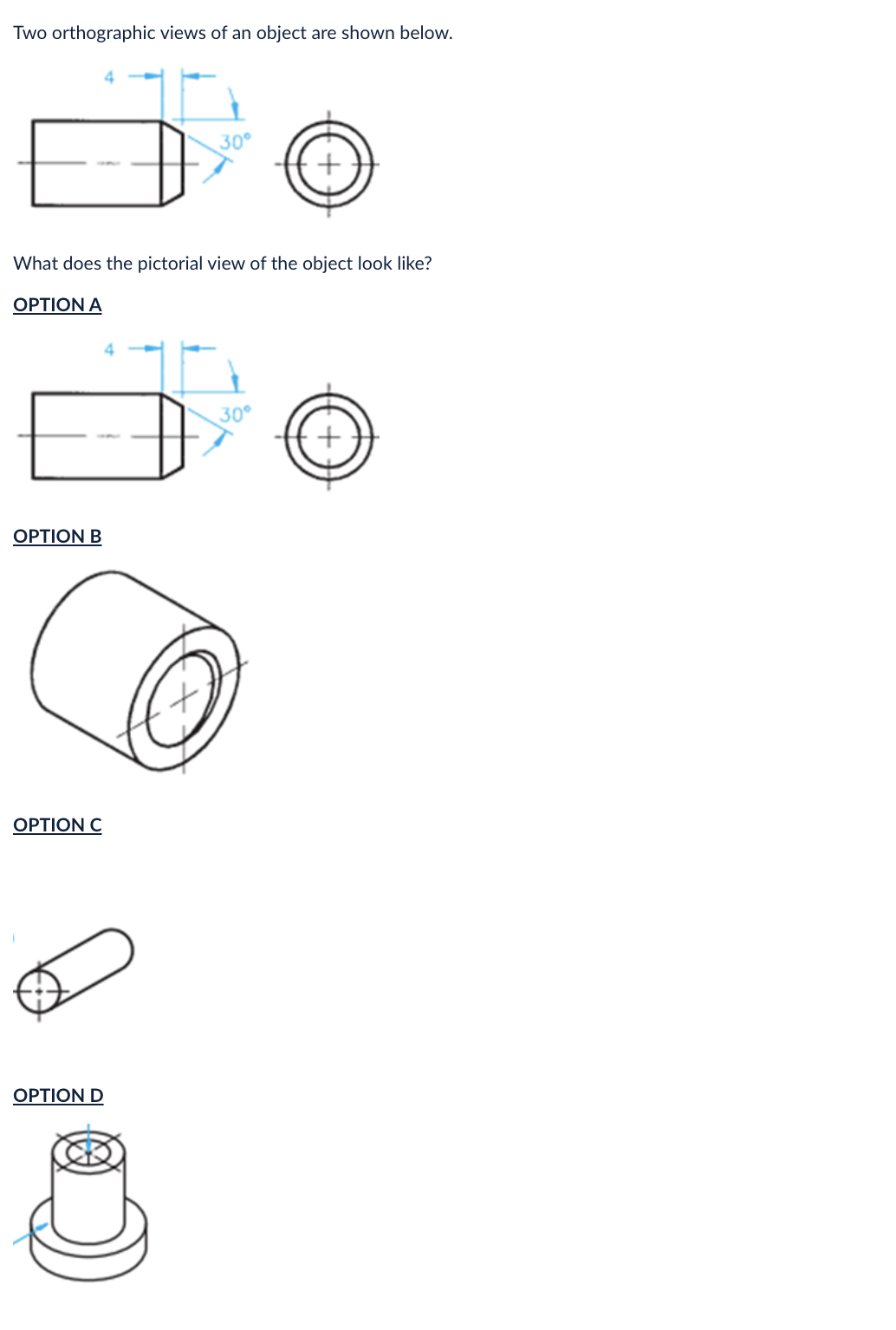 Solved Two orthographic views of an object are shown below. | Chegg.com
