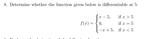 Solved 8. Determine whether the function given below is | Chegg.com