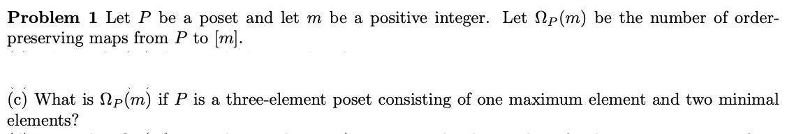 Solved Problem 1 Let P be a poset and let m be a positive | Chegg.com