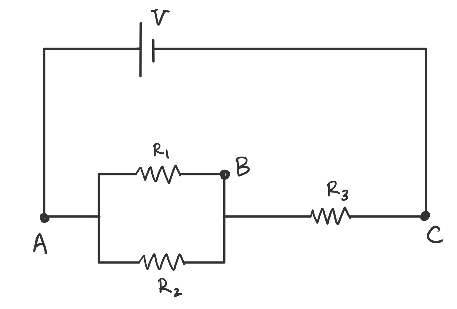 Solved A voltmeter connected to points A and C measures the | Chegg.com