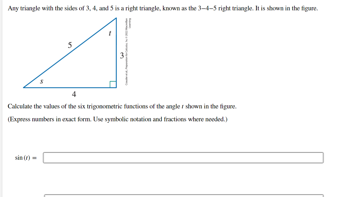 Solved Any triangle with the sides of 3, 4, and 5 is a right | Chegg.com
