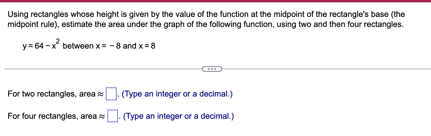 Solved Using rectangles whose height is given by the value | Chegg.com