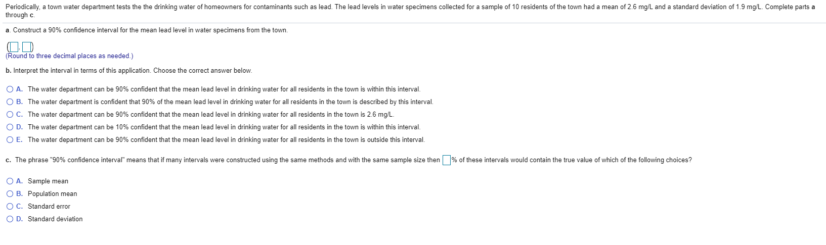 Solved Instructor-created question A random sample of n | Chegg.com