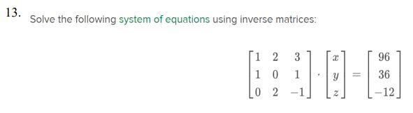 Solved 3. Solve the following system of equations using | Chegg.com