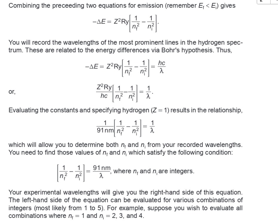 Solved Discharge lamp spectra observed through spectrometer | Chegg.com