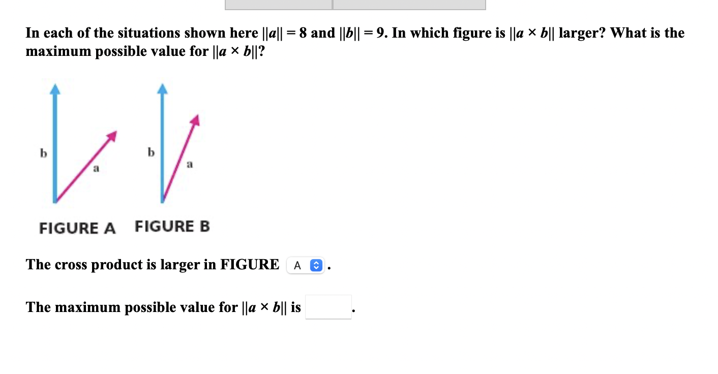 Solved In each of the situations shown here ∥a∥=8 and ∥b∥=9. | Chegg.com