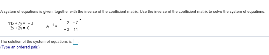 Solved A system of equations is given, together with the | Chegg.com