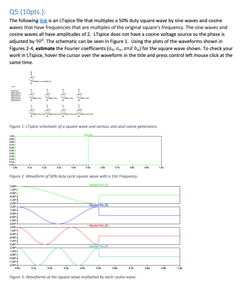 Q5 (10pts.): The following link is an LTspice file | Chegg.com